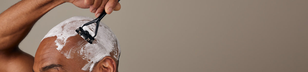 HEAD SHAVING with Leaf Razor