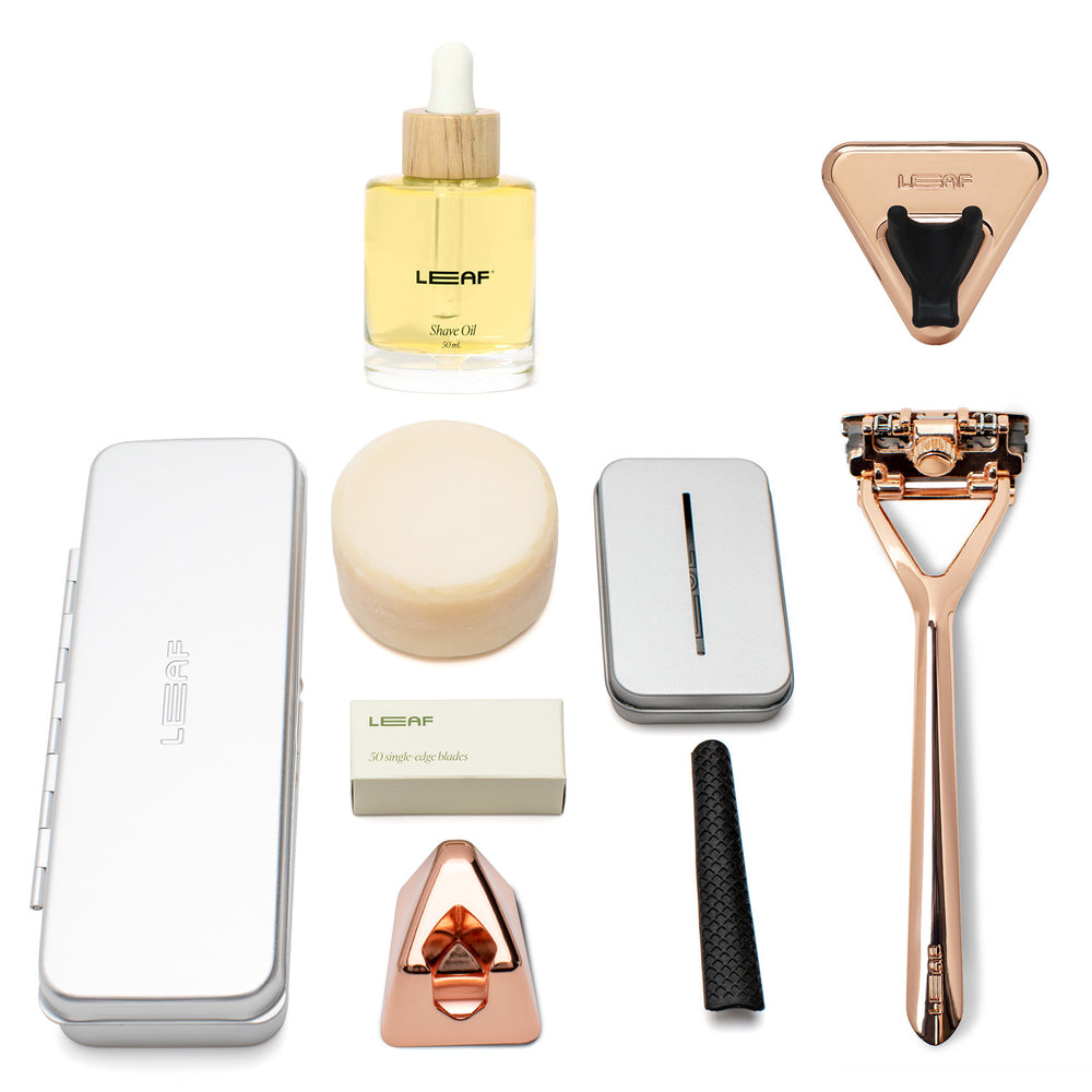 Leaf Razor Everything Bundle | Body-Safe Safety Razor | For Head, Legs