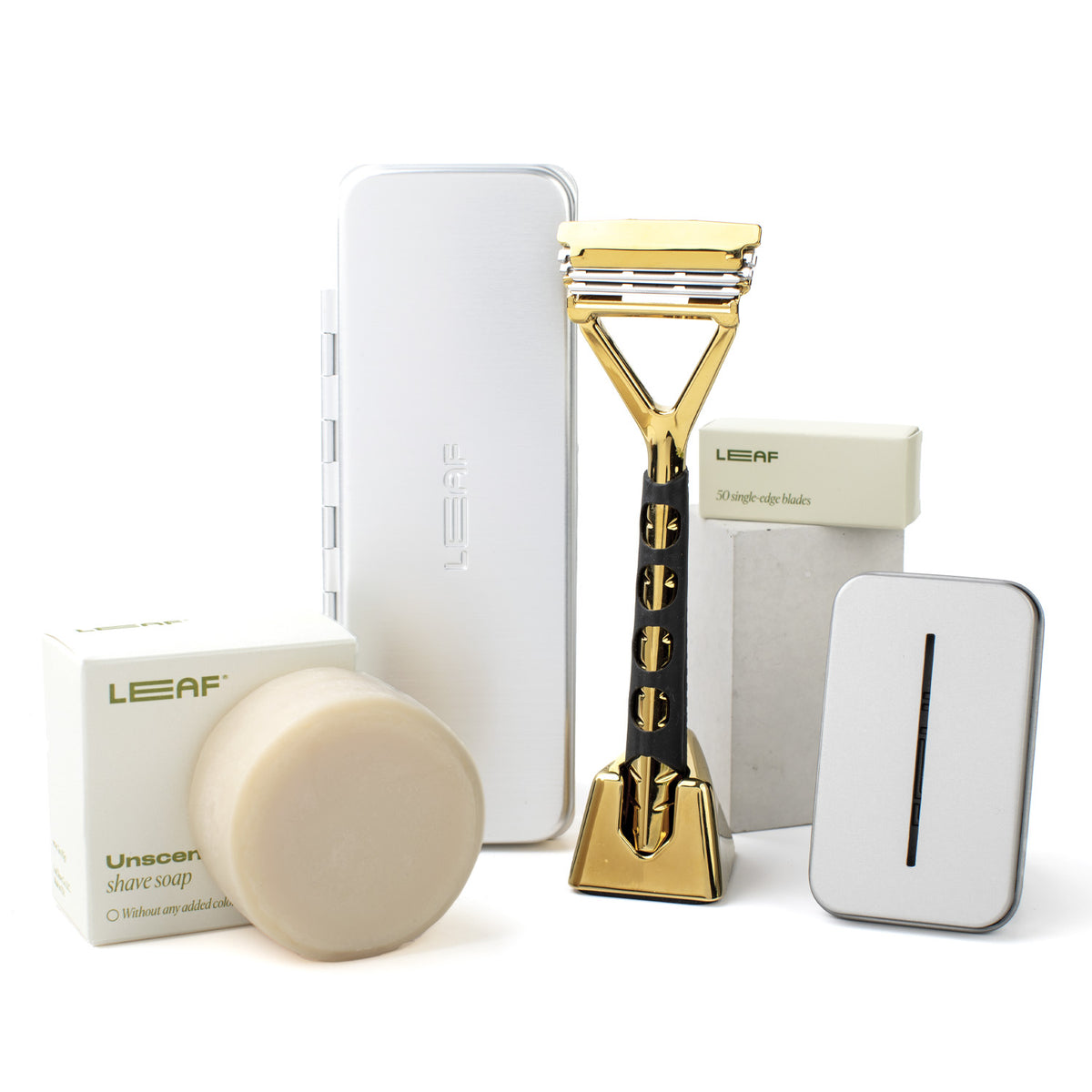 Leaf Super Bundle | Leaf Shave Safety Razor | Triple-Blade Pivot Head