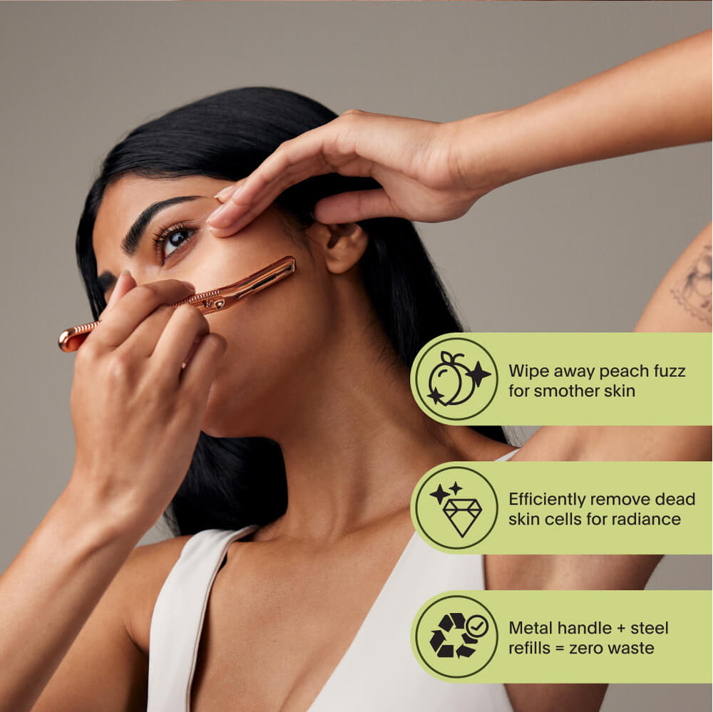 Dermaplaner Kit | Plastic-free zero waste dermaplaning razor