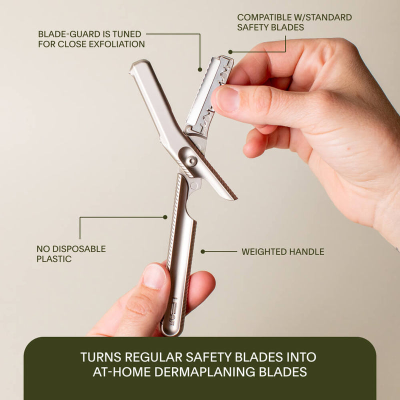 Dermaplaner Kit | Plastic-free zero waste dermaplaning razor