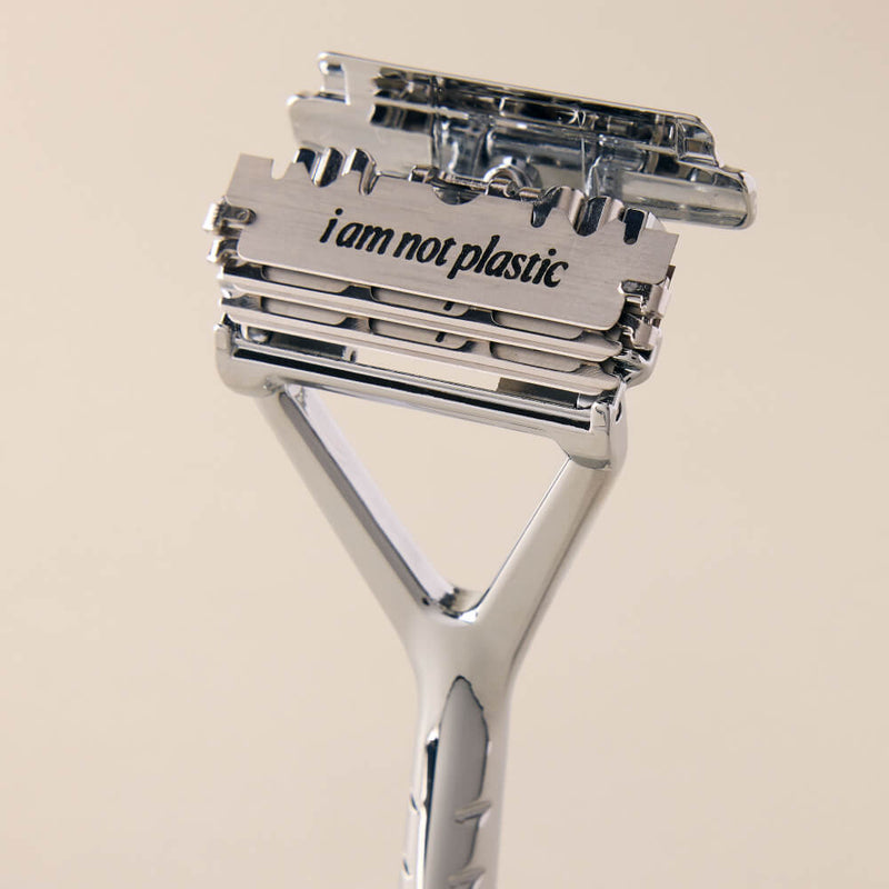 The Leaf Kit | Three-Blade Razor + Razor Stand + Razor Blades | Leaf Shave