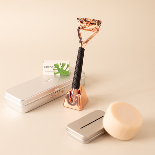 Leaf Super Bundle | Leaf Shave Safety Razor | Triple-Blade Pivot Head