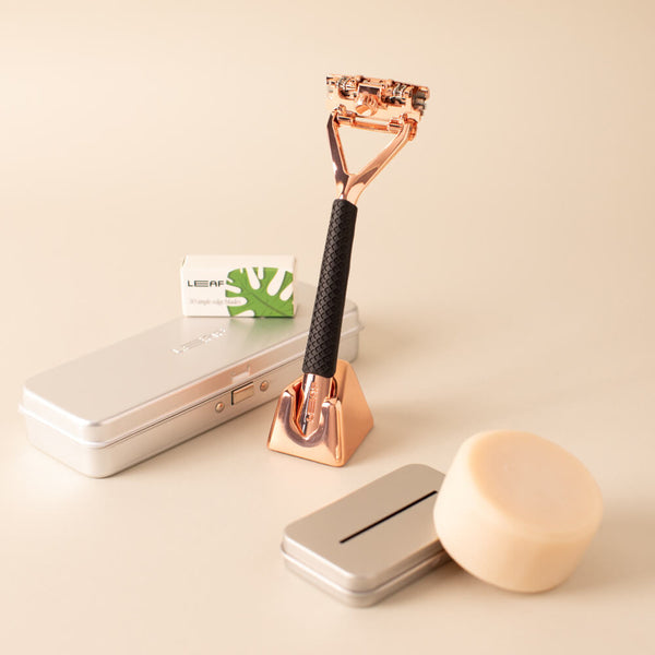 Leaf Super Bundle | Leaf Shave Safety Razor | Triple-Blade Pivot Head