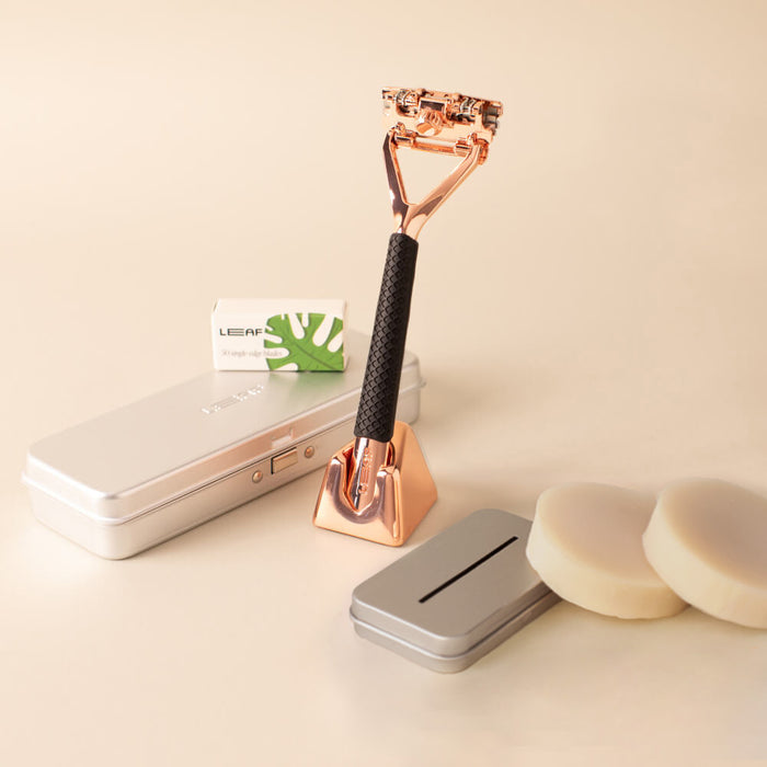 Leaf Super Bundle | Leaf Shave Safety Razor | Triple-Blade Pivot Head