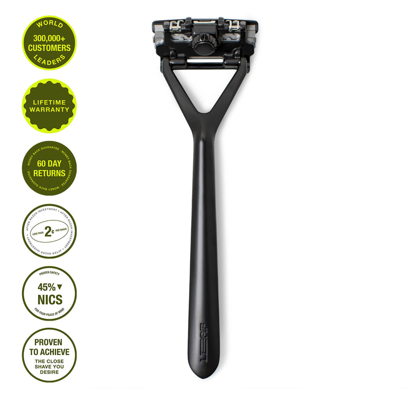 The Leaf Razor | Our Three-Blade Pivoting-Head Razor | Leaf Shave
