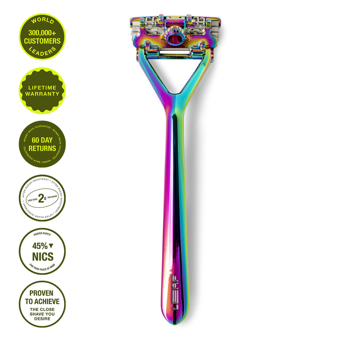 The Leaf Razor | Our Three-Blade Pivoting-Head Razor | Leaf Shave