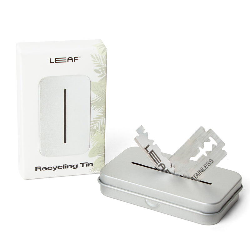 Razor Blade Recycling Tin | Store Used Blades & Send Back | Leaf Shave