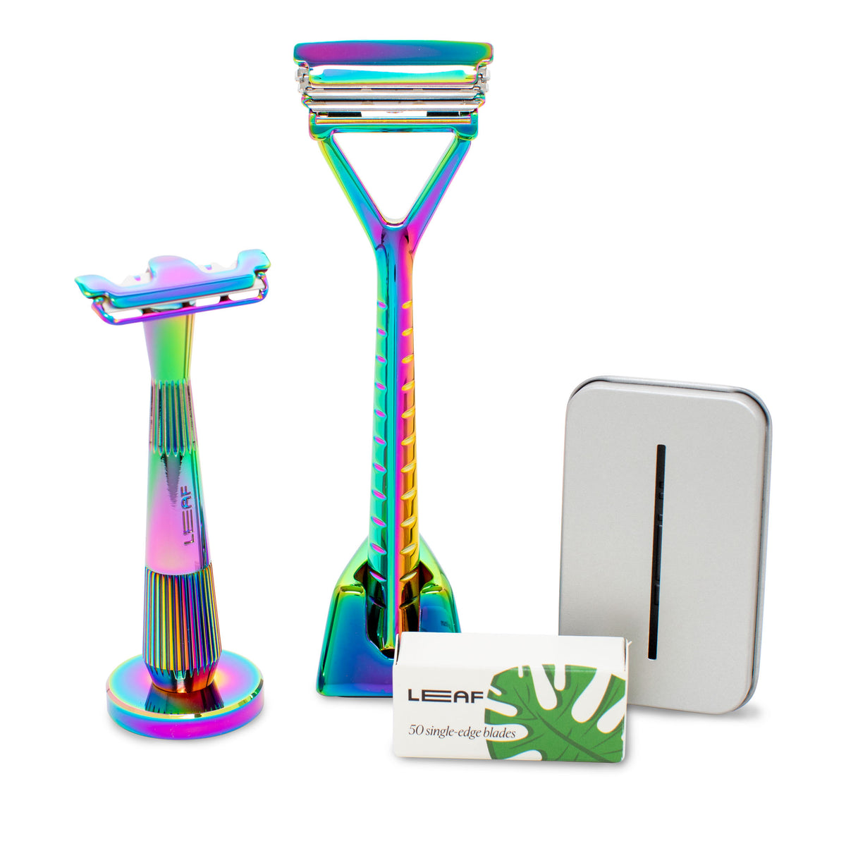 Razor Set Kit | Leaf Razor & Stand + Twig Razor & Stand + Blade Pack | Leaf Shave