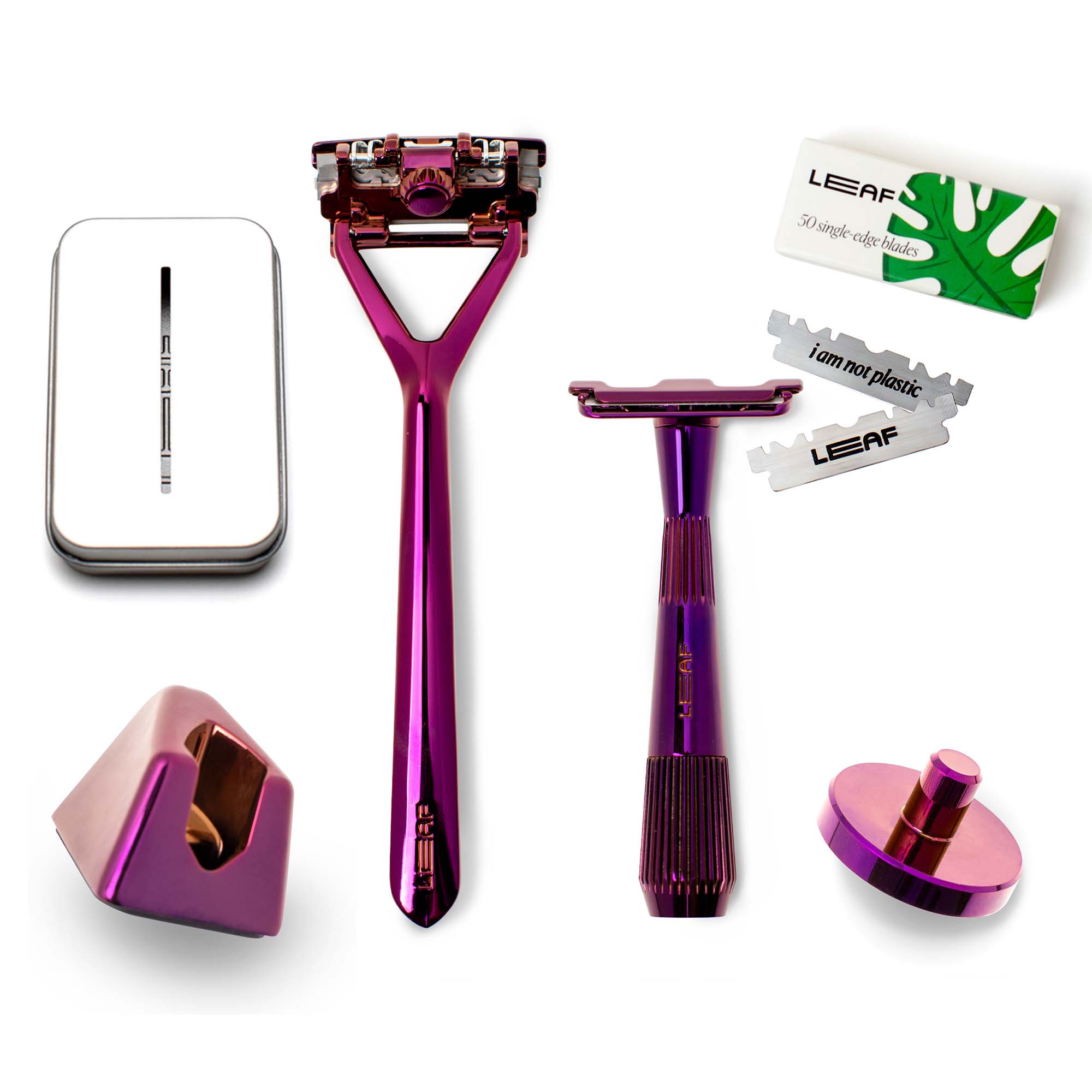 Razor Set Kit | Leaf Razor & Stand + Twig Razor & Stand + Blade Pack ...