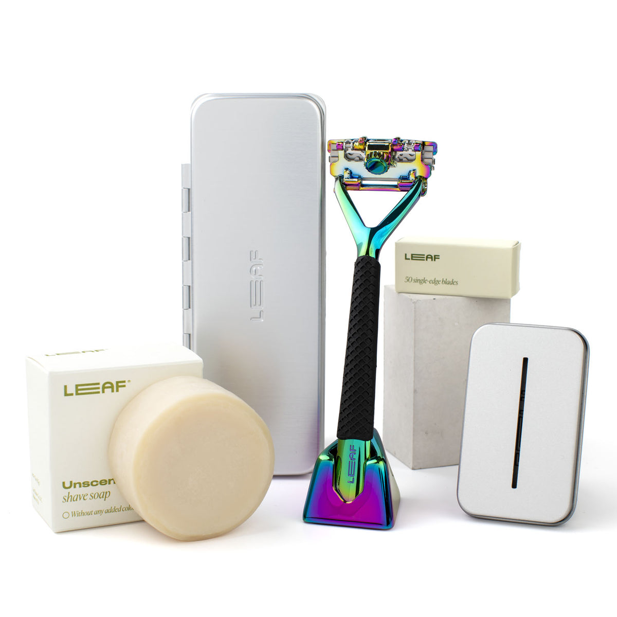 Leaf Super Bundle | Leaf Shave Safety Razor | Triple-Blade Pivot Head