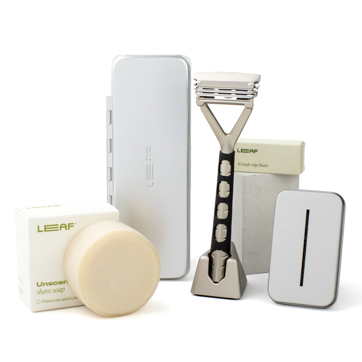 Leaf Super Bundle | Leaf Shave Safety Razor | Triple-Blade Pivot Head